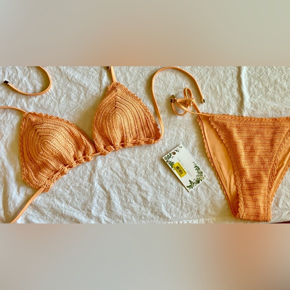 Chelsea & Violet | Swim | Womens Medium Chelsea Violet Orange Bikini ...